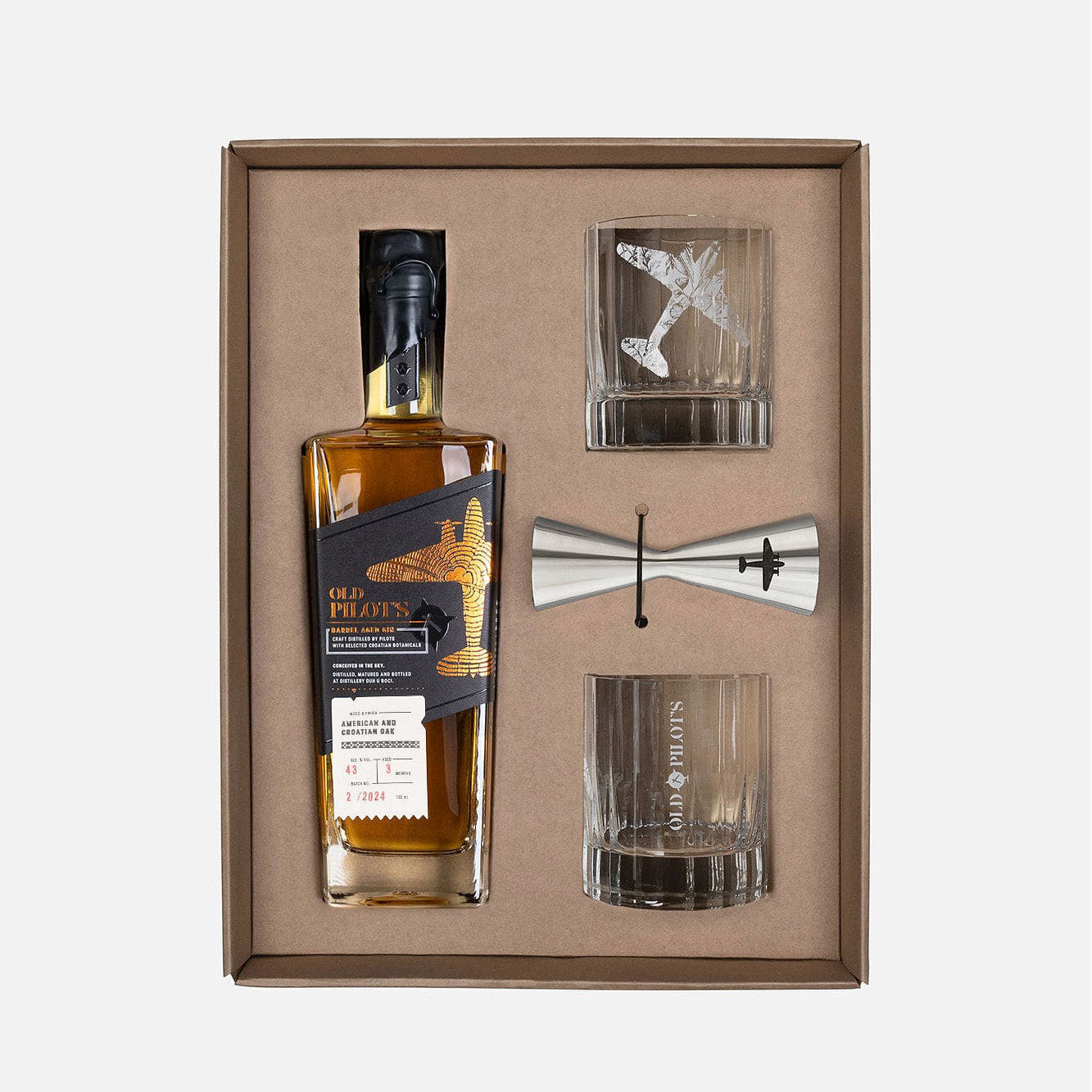 Old Pilot's Barrel Aged Gin Gift Package